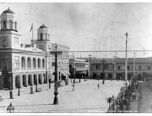 Catedral y plaza en Guayama (c. 1899) — G E O • I S L A